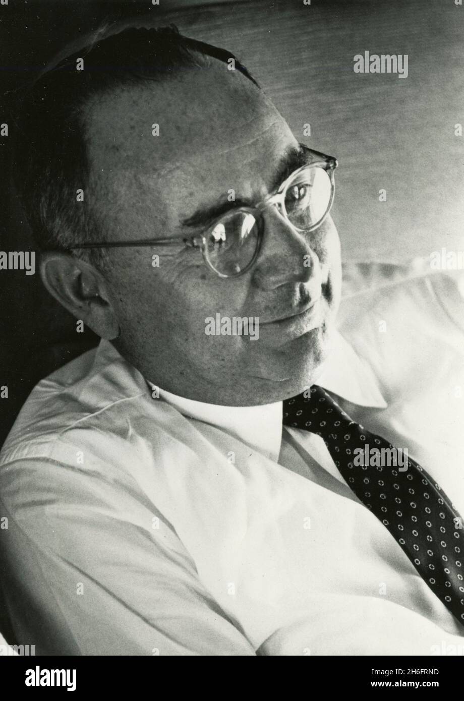 American businessman Harold S. Geneen, President of ITT Corporation ...