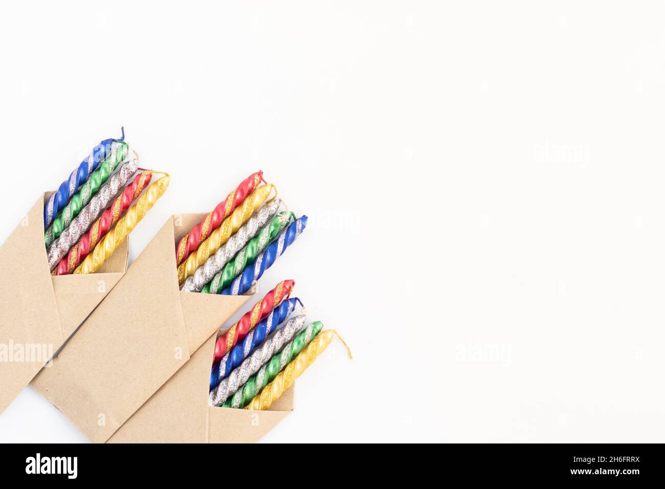 Multi Color Glittering Golden Yellow, Red, Blue And Green Candles ...