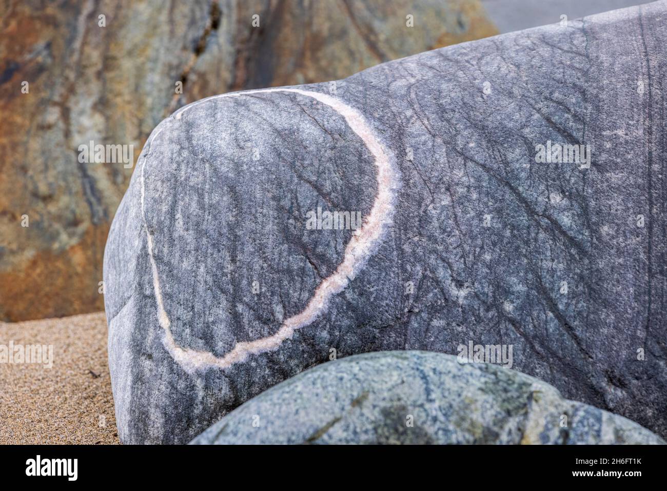 Abstract detail of rocks on the beach at the Old Head Louisburgh ...