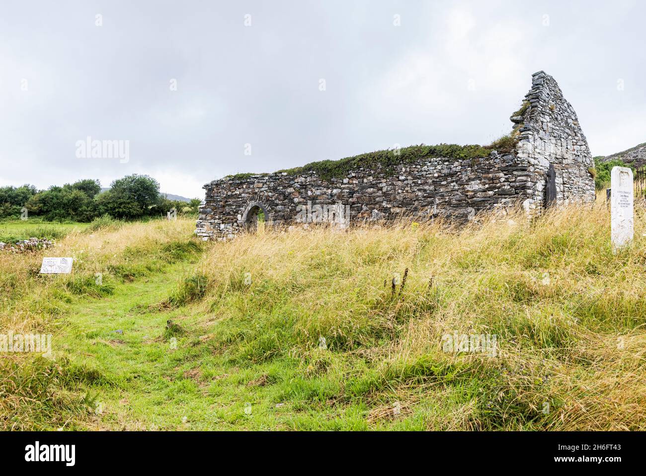 Graveyard at Old Kilgeever Abbey. Old Head Louisburgh, County Mayo ...