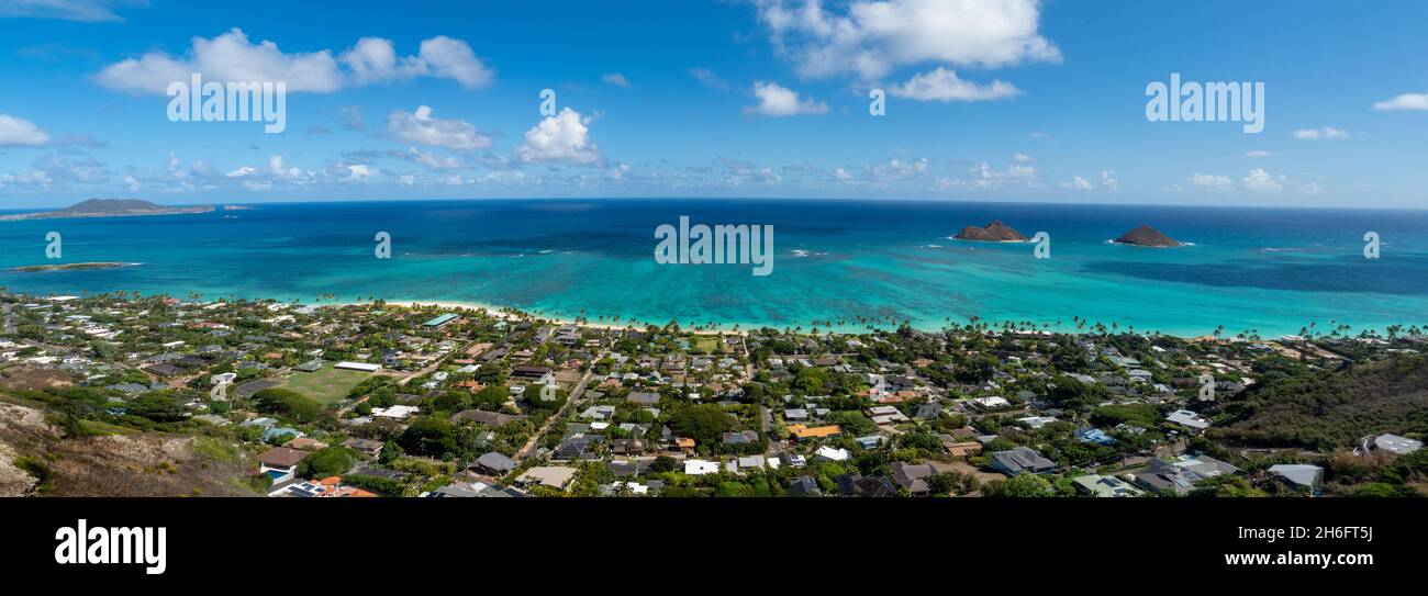 Lanikai Pillbox Hike in Oahu Stock Photo - Alamy