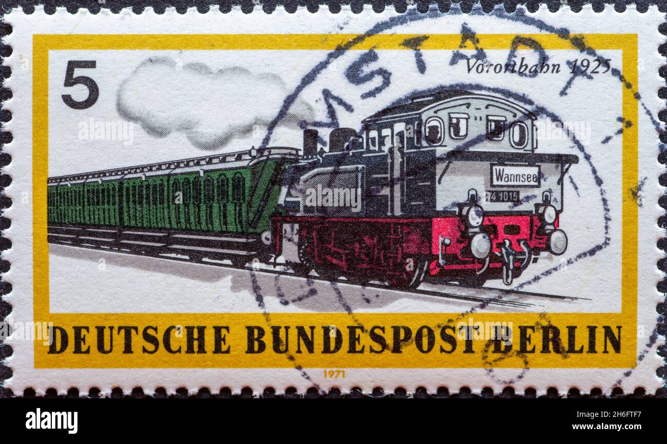 GERMANY, Berlin - CIRCA 1971: a postage stamp from Germany, Berlin ...