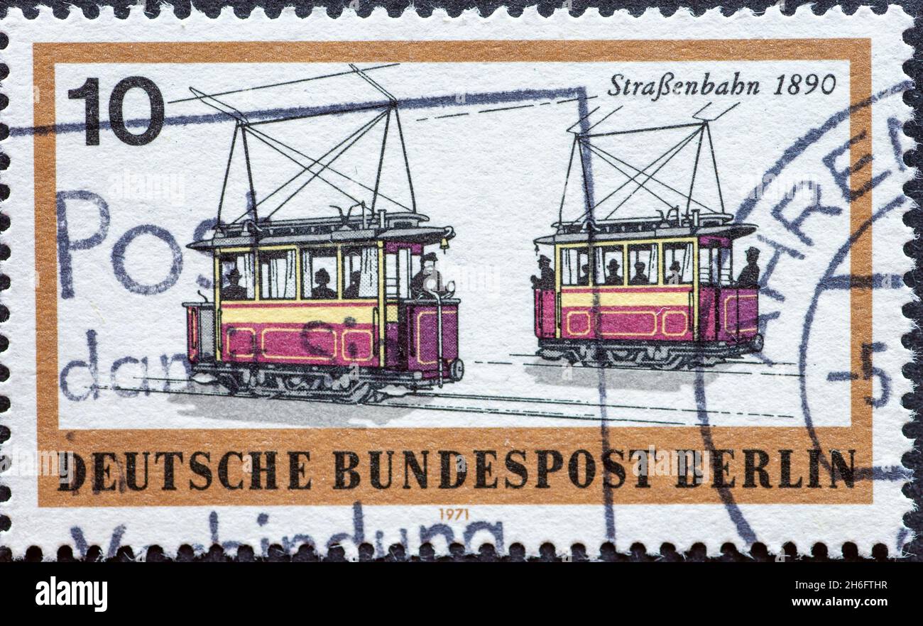 GERMANY, Berlin - CIRCA 1971: a postage stamp from Germany, Berlin ...