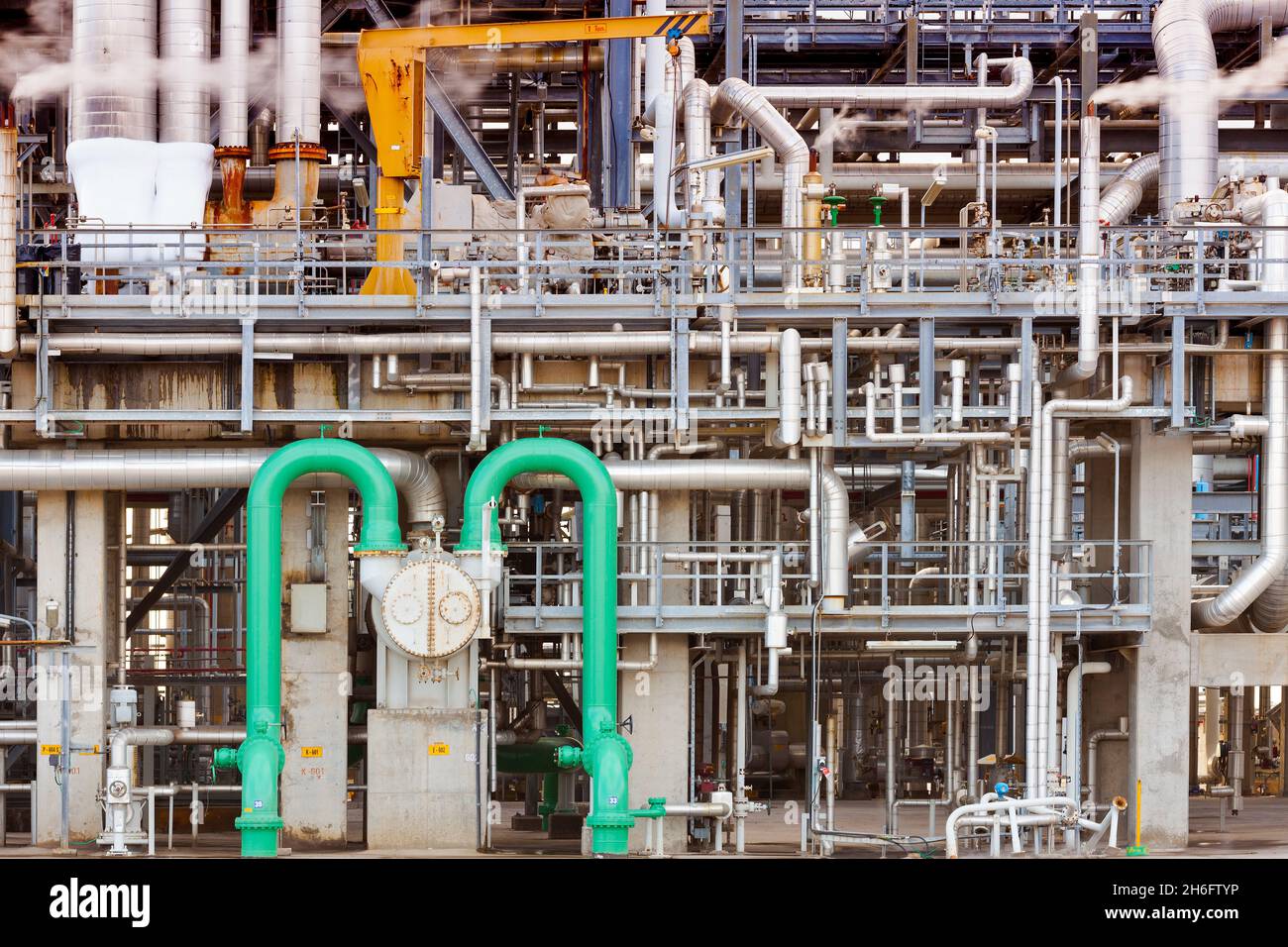 Close-up detail of a gas refinery plant Stock Photo - Alamy