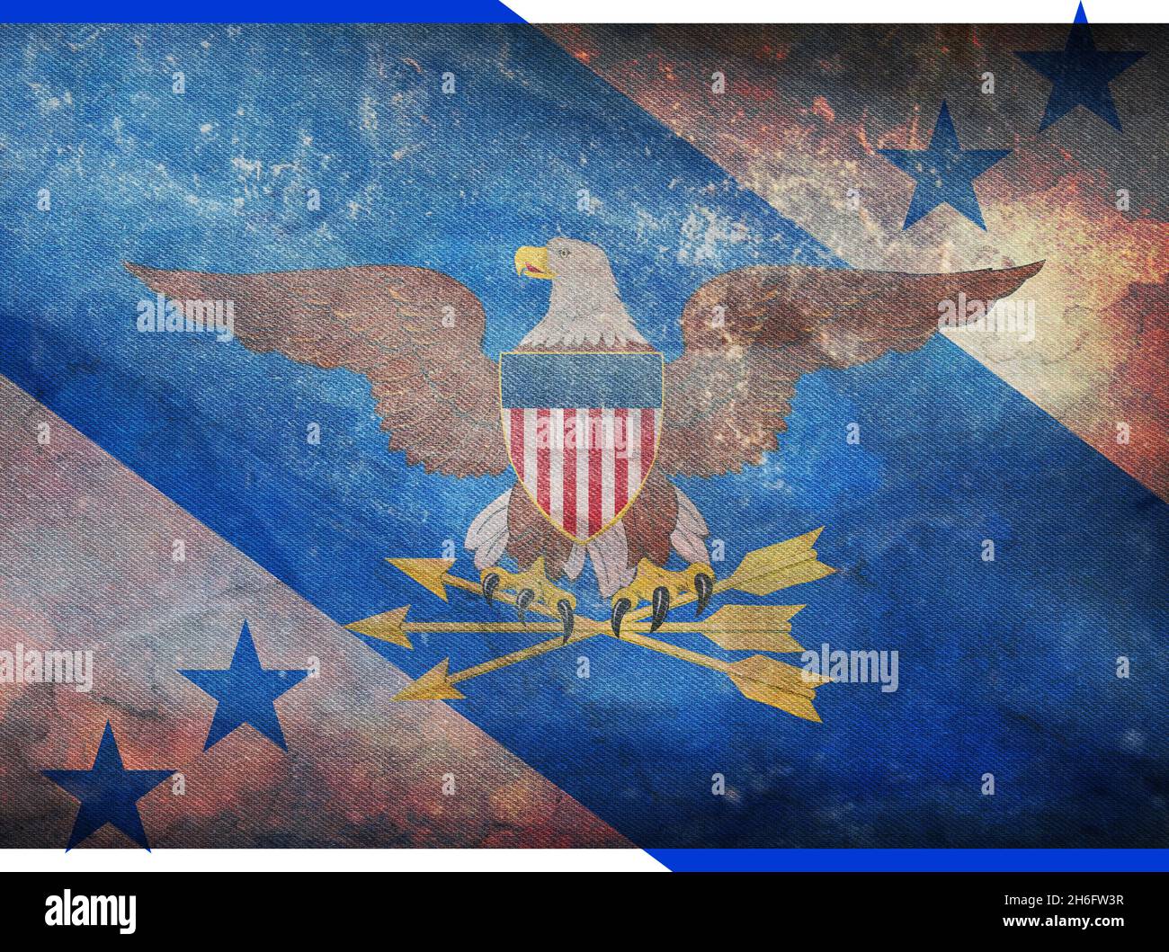 Minsk, Belarus - May, 2021: Top view of flag of Vice Chairman of the ...