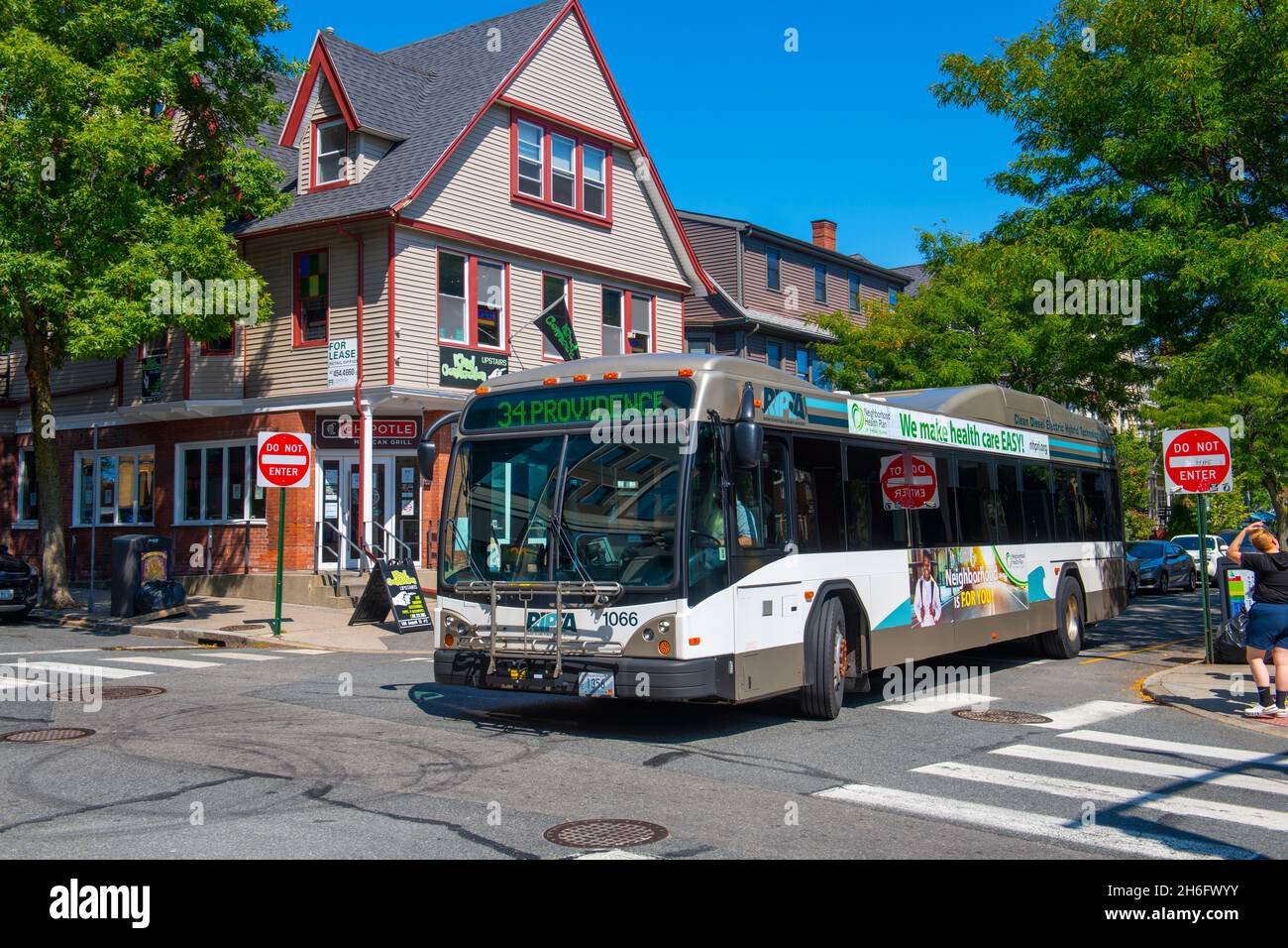 RIPTA (Rhode Island Public Transit Authority) Bus in downtown ...