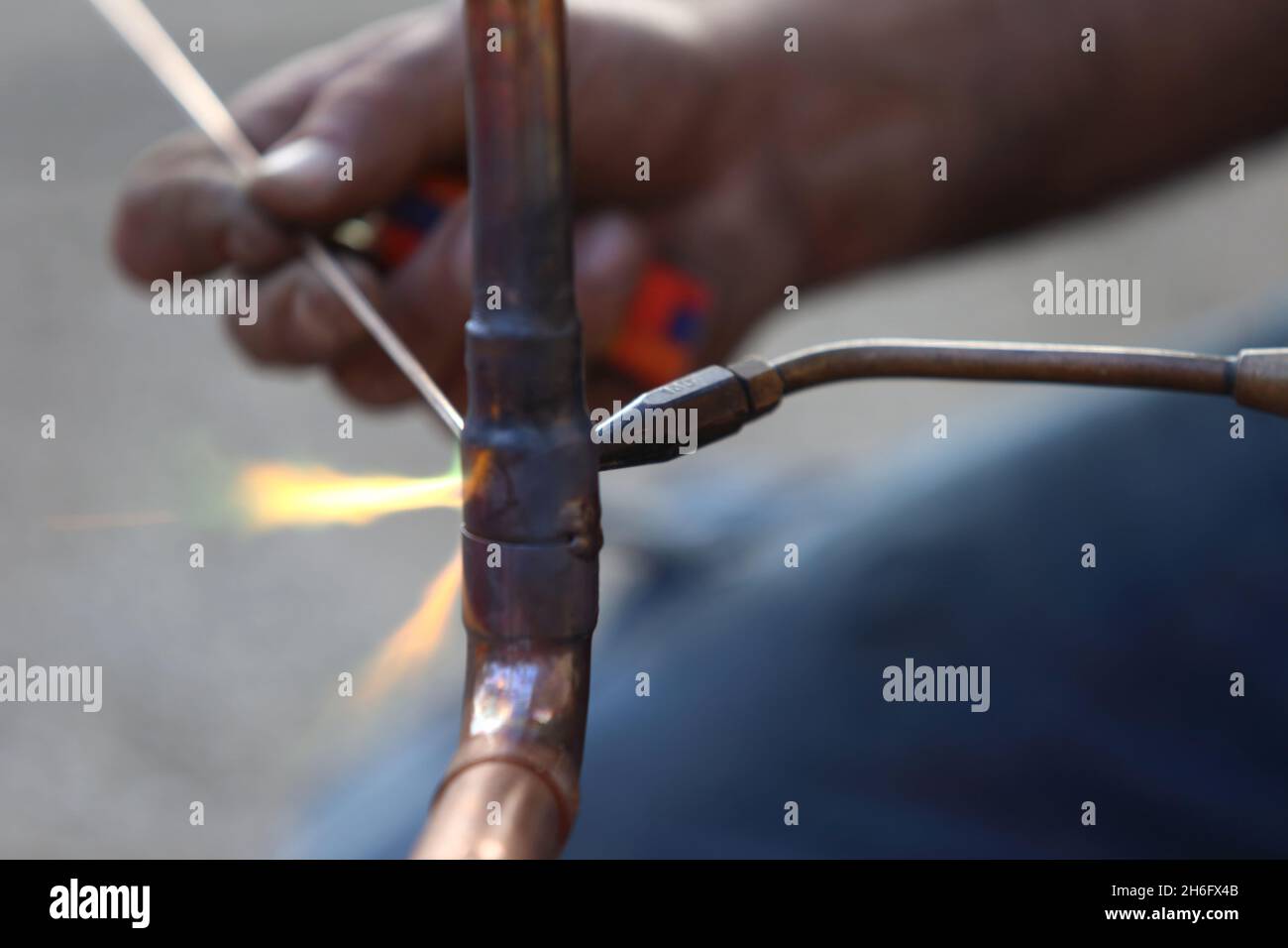 hydraulic, copper welding Stock Photo - Alamy