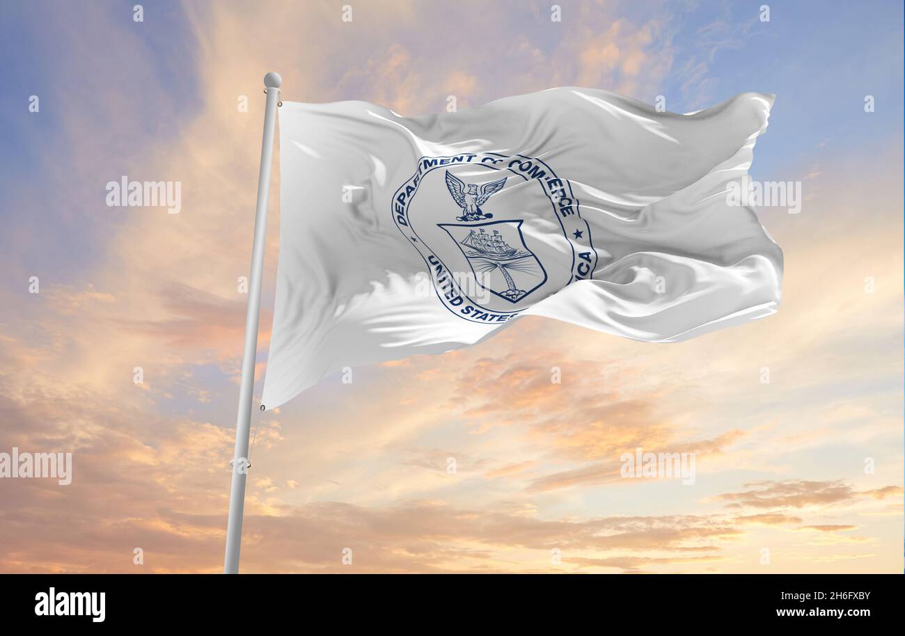 Minsk, Belarus - May, 2021: flag of United States Department of ...