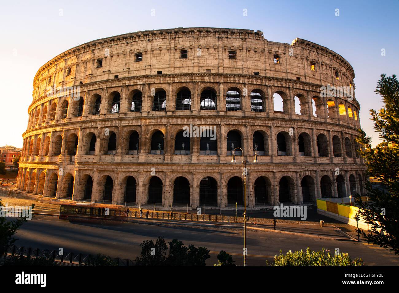 View of the Colosseo Romano (Roman Coliseum) in Roma, Lazio, Italy ...