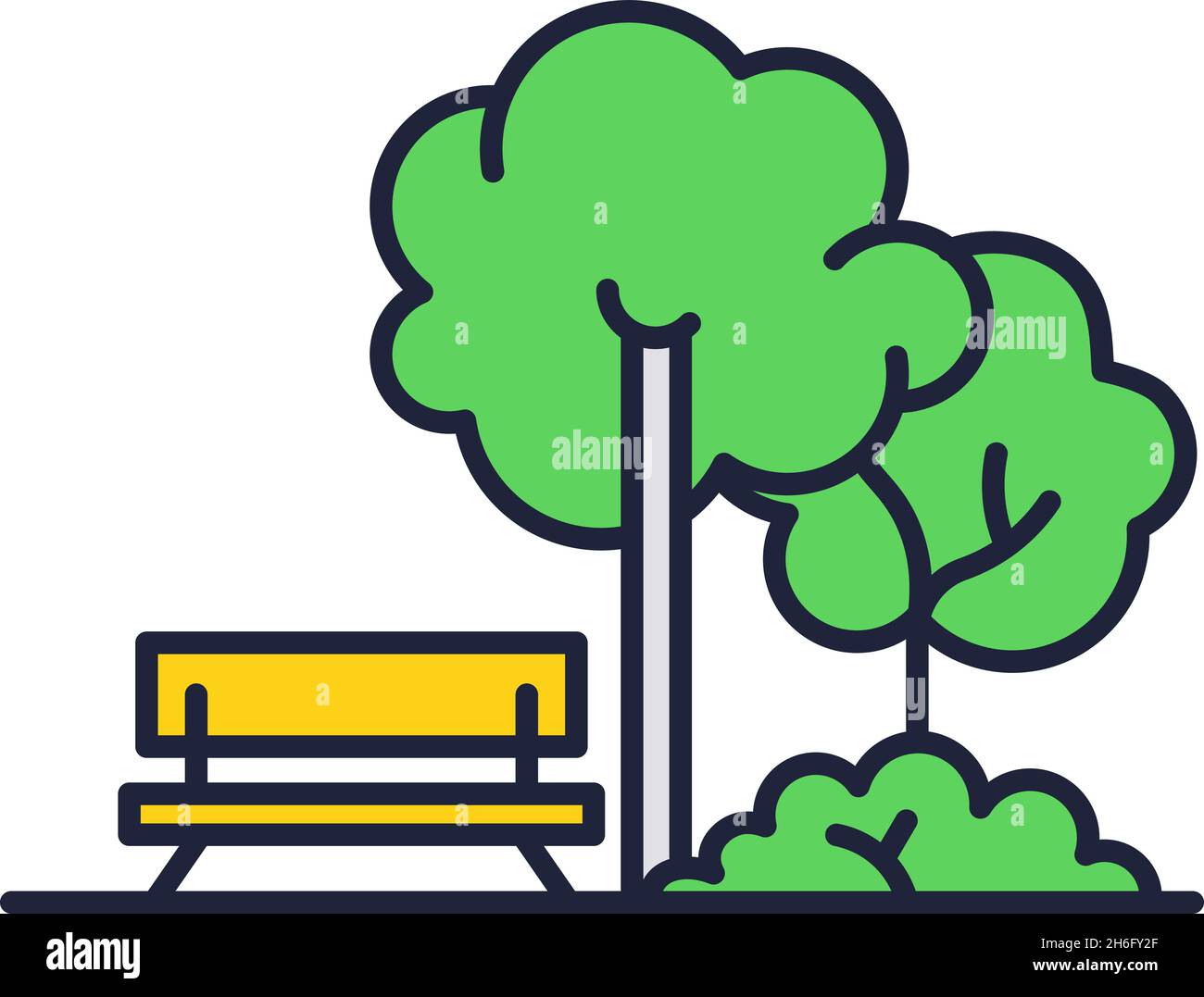 White alley park Stock Vector Images - Alamy
