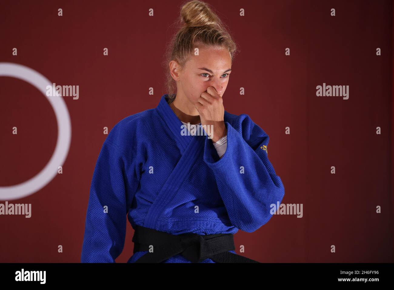 JULY 24th, 2021 - TOKYO, JAPAN: Daria BILODID of Ukraine (blue) ahead ...