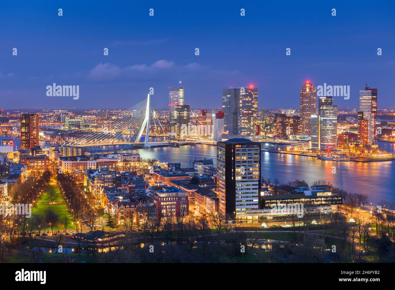 Rotterdam skyline skyscrapers aerial hi-res stock photography and ...