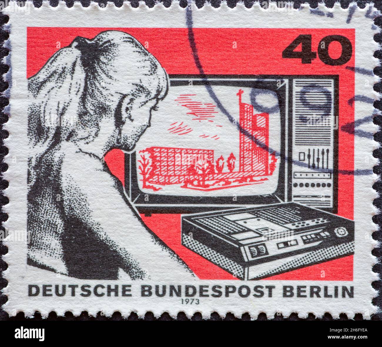 GERMANY, Berlin - CIRCA 1973: a postage stamp from Germany, Berlin ...