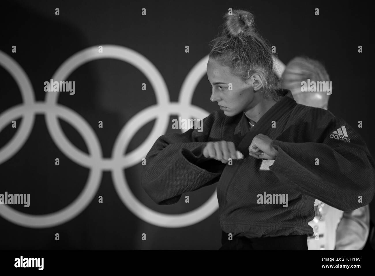JULY 24th, 2021 - TOKYO, JAPAN: Daria BILODID of Ukraine (blue) ahead ...
