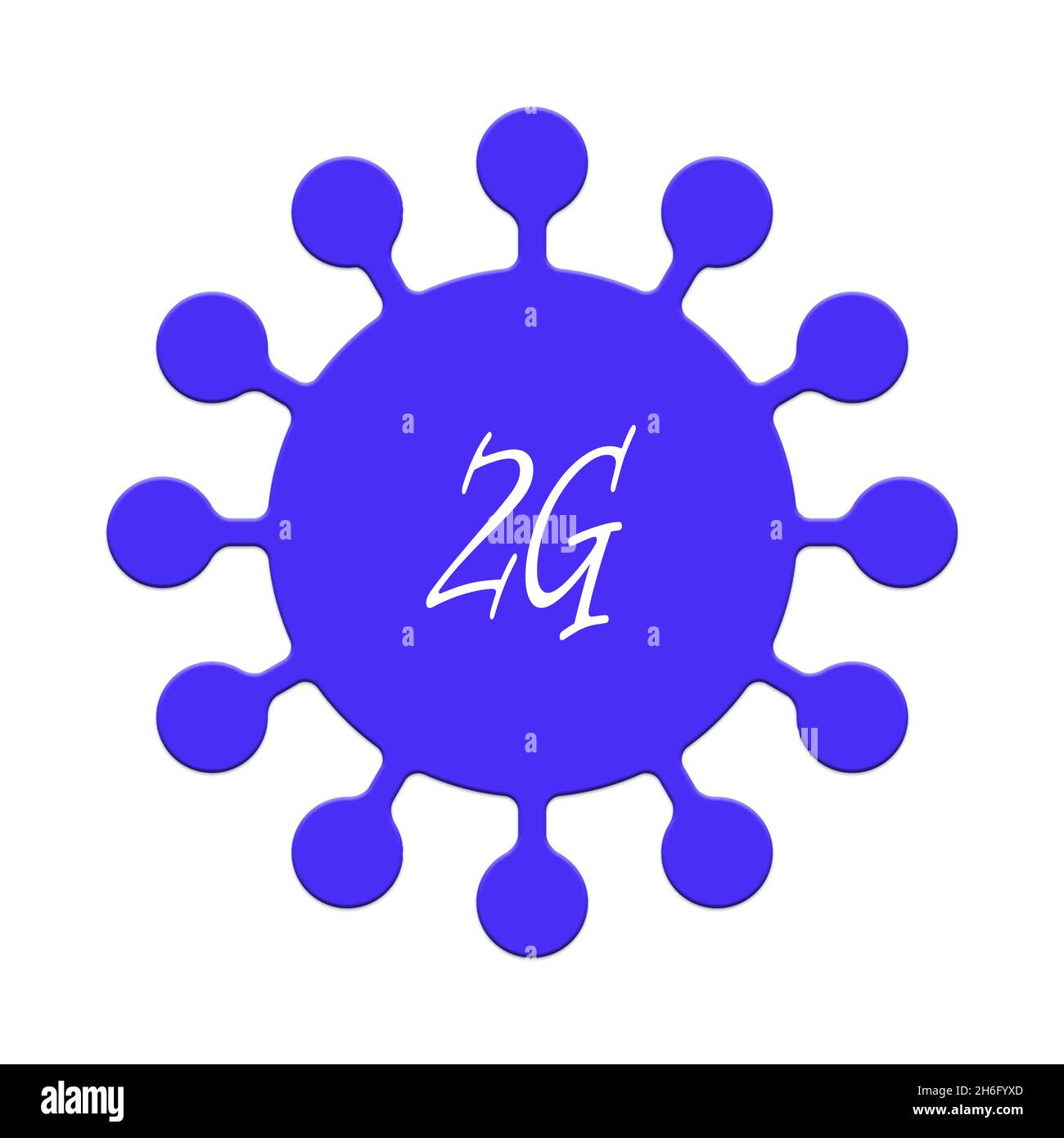 Coronavirus, 2G, symbol against white background, 3d-illustration Stock ...