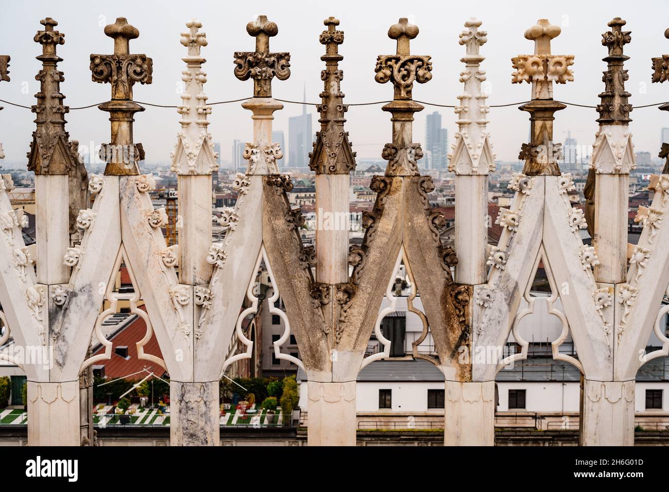 Marble patterns on the roof of the Duomo. Milan, Italy Stock Photo - Alamy