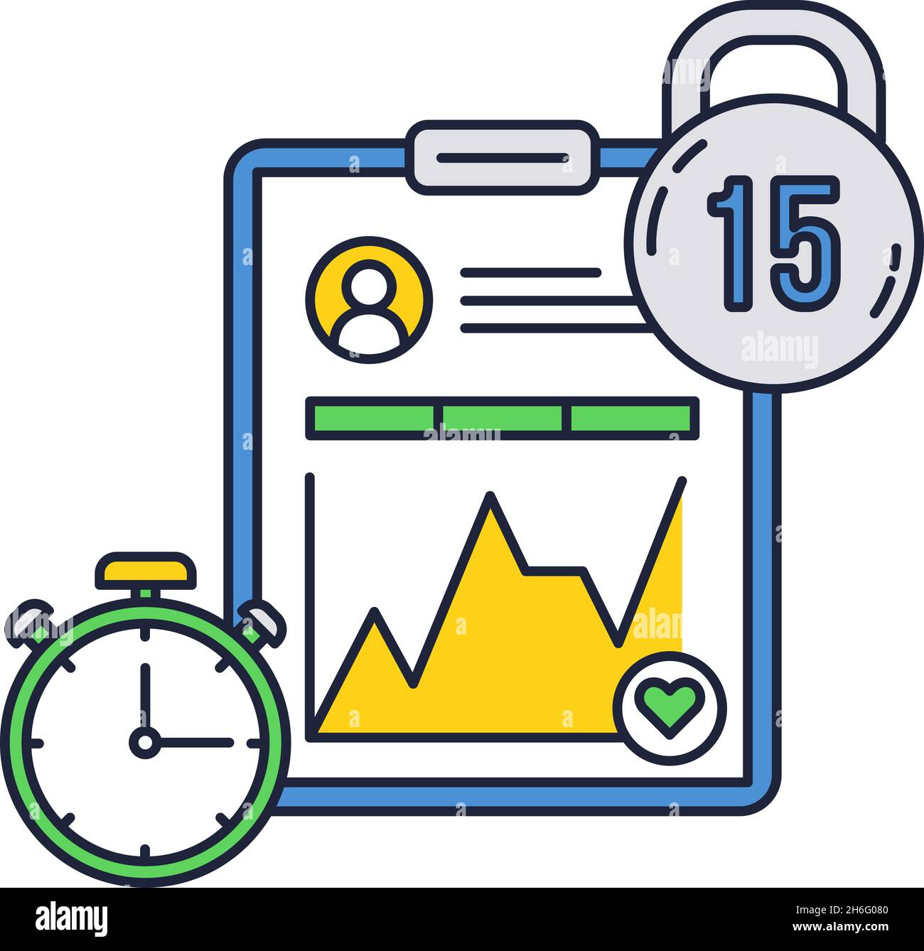 Body training schedule icon hi-res stock photography and images - Alamy