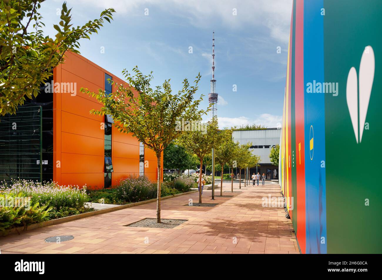 Kyiv, Ukraine - August 20 2021: The modern buildings of the innovation ...