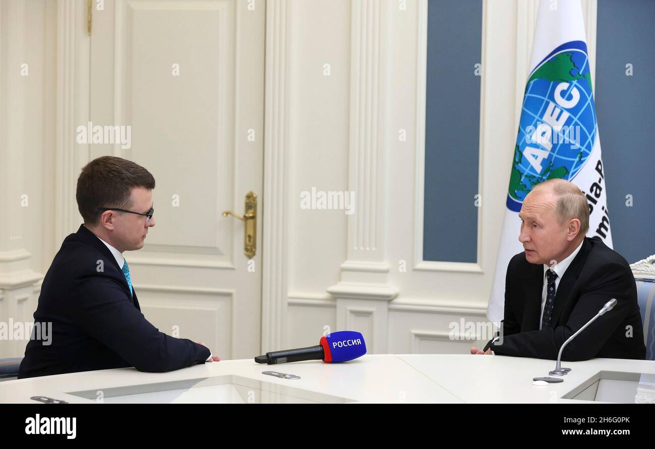 Moscow, Russia. 13 November, 2021. Russian President Vladimir Putin ...