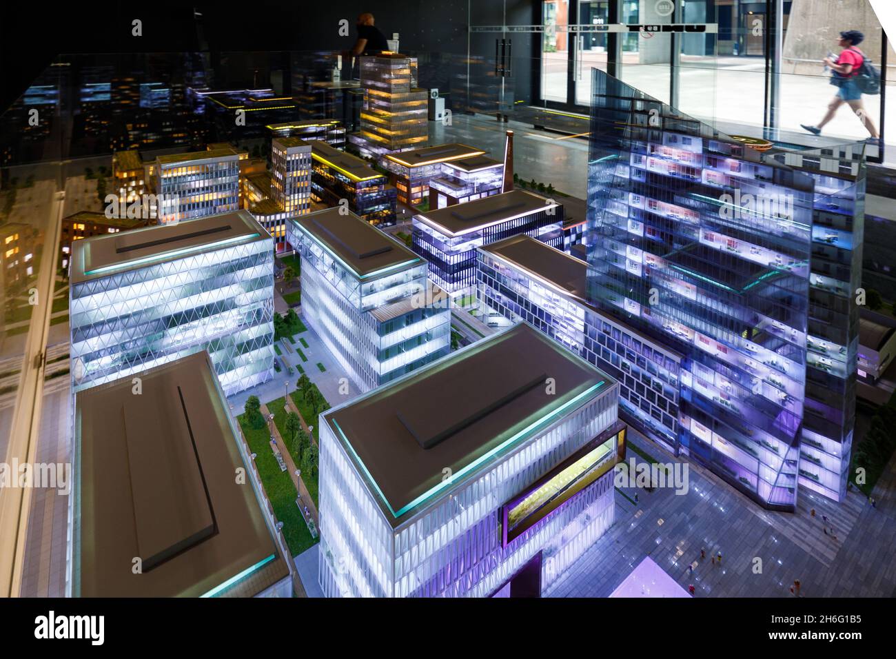 Kyiv, Ukraine - August 20 2021: The 3D model of the innovation district ...