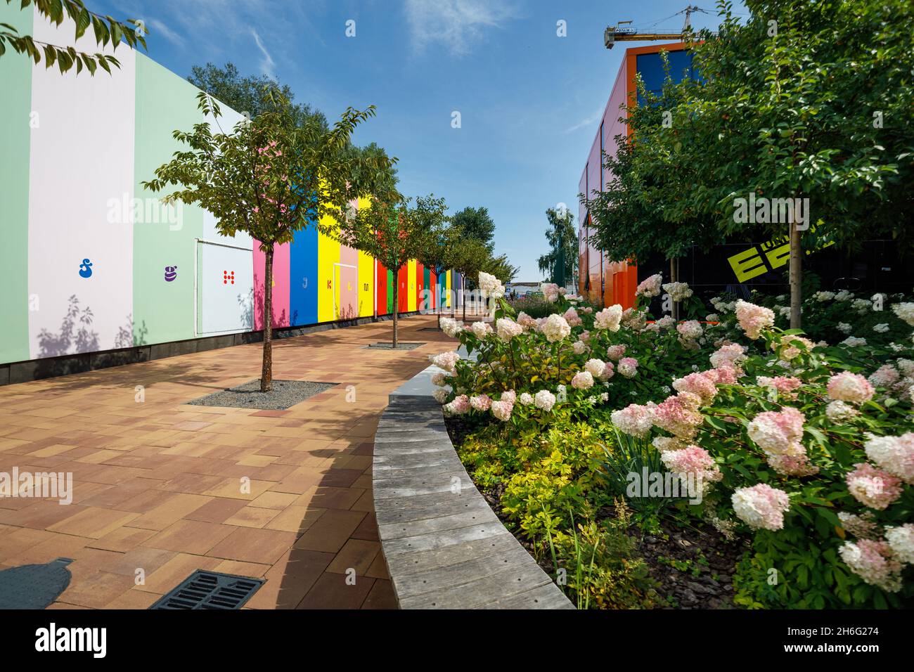 Kyiv, Ukraine - August 20 2021: The modern buildings of the innovation ...