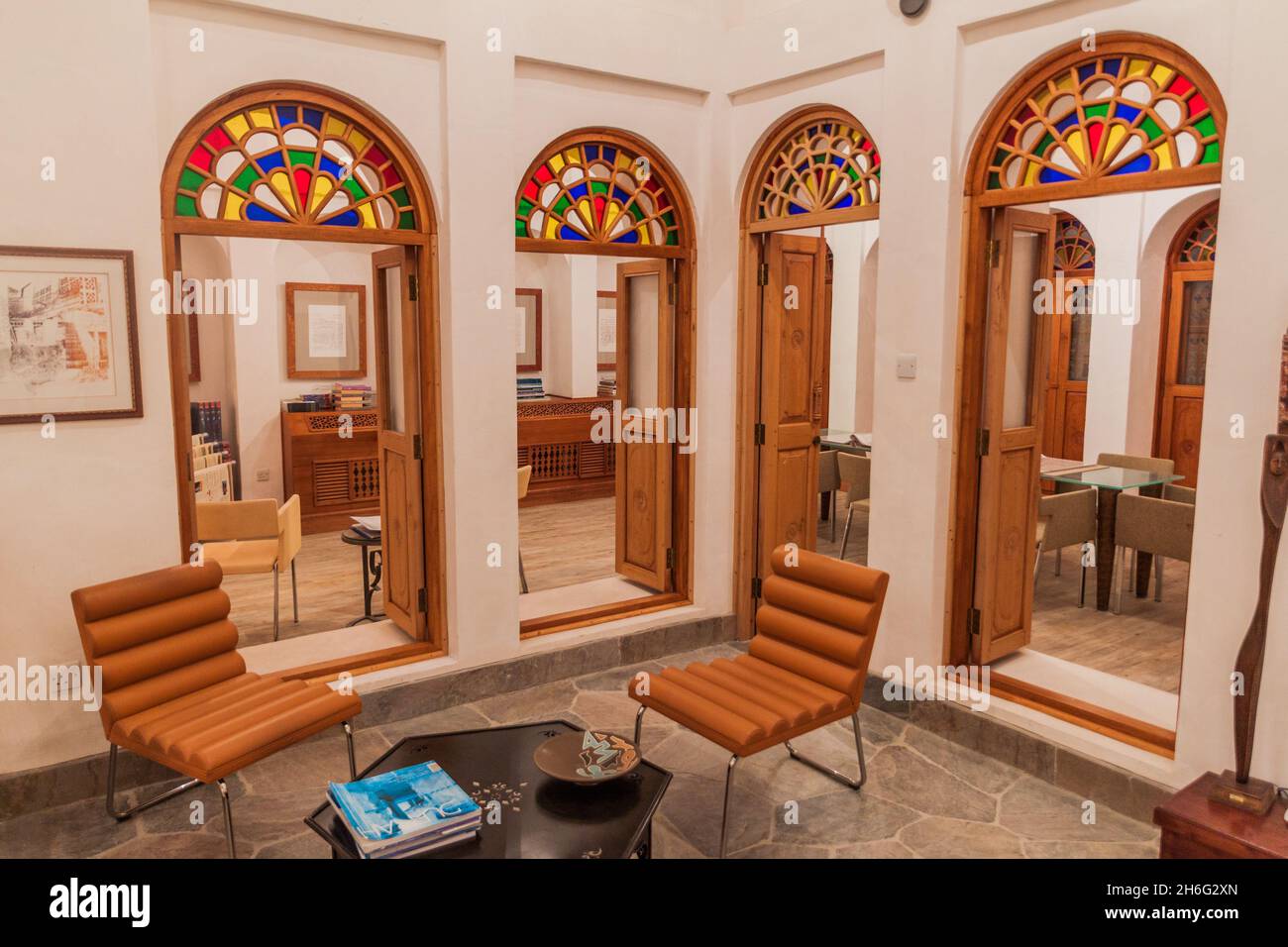 MUHARRAQ, BAHRAIN - MARCH 14, 2017: Interior of Abdullah Al Zayed House ...