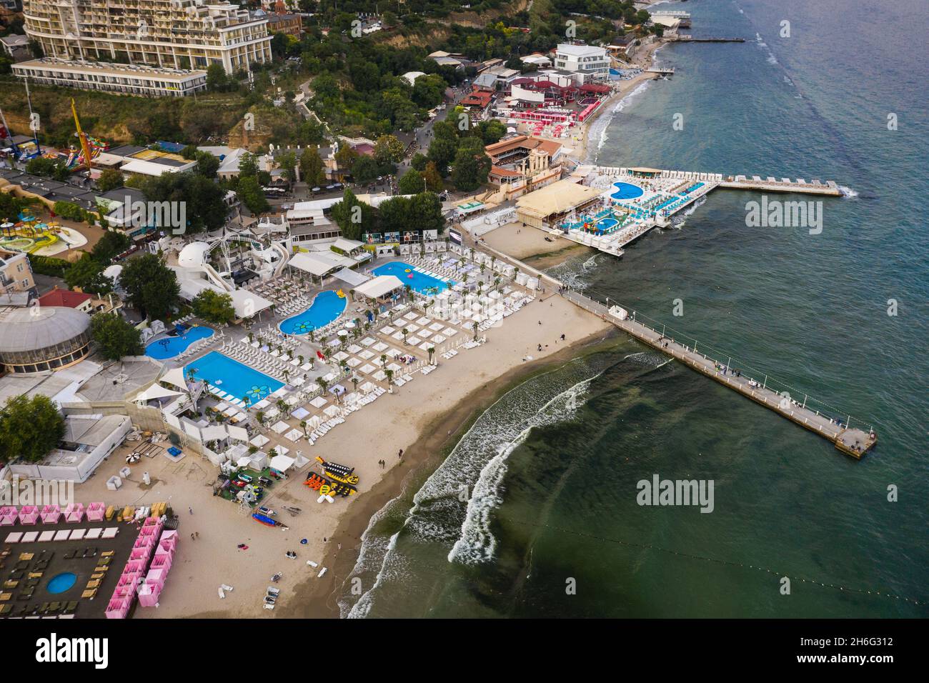 The Arcadia promenade in Odesa, view from a drone Stock Photo - Alamy