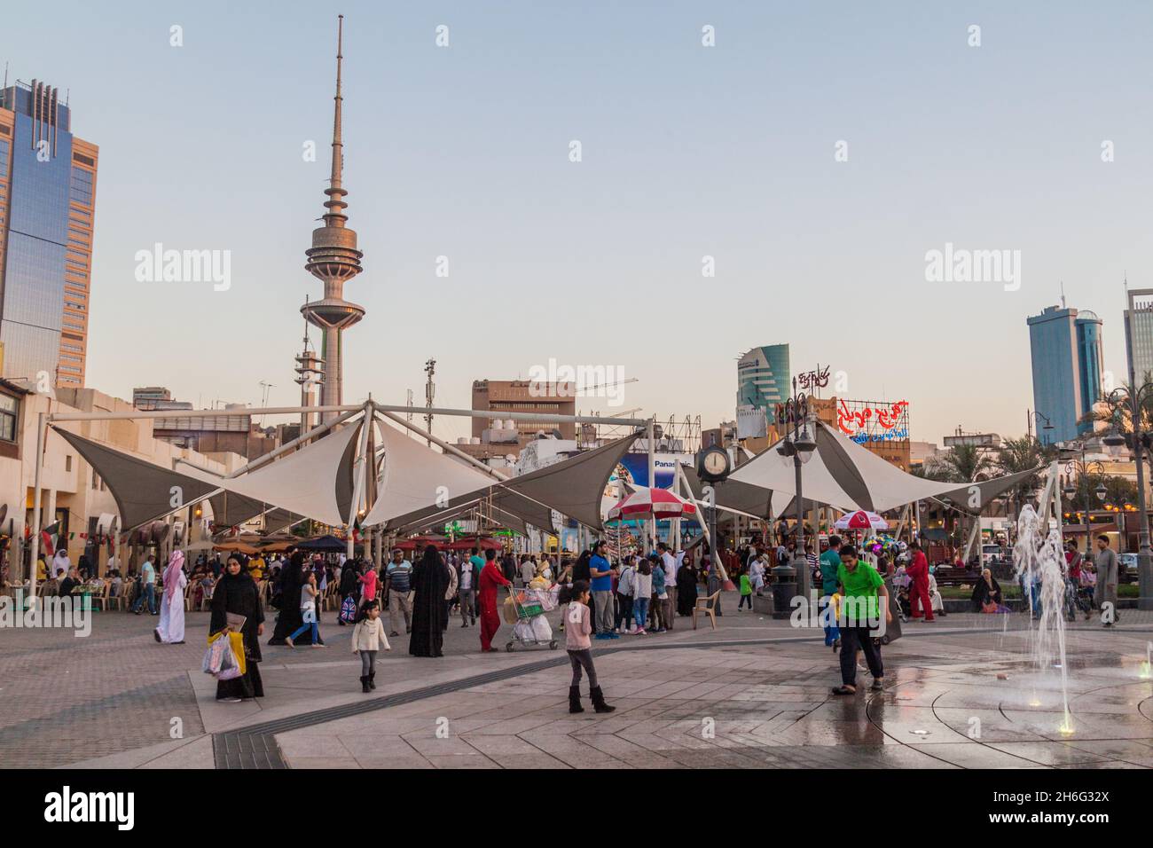 KUWAIT CITY, KUWAIT - MARCH 17, 2017: People on a pedestrian zone in ...