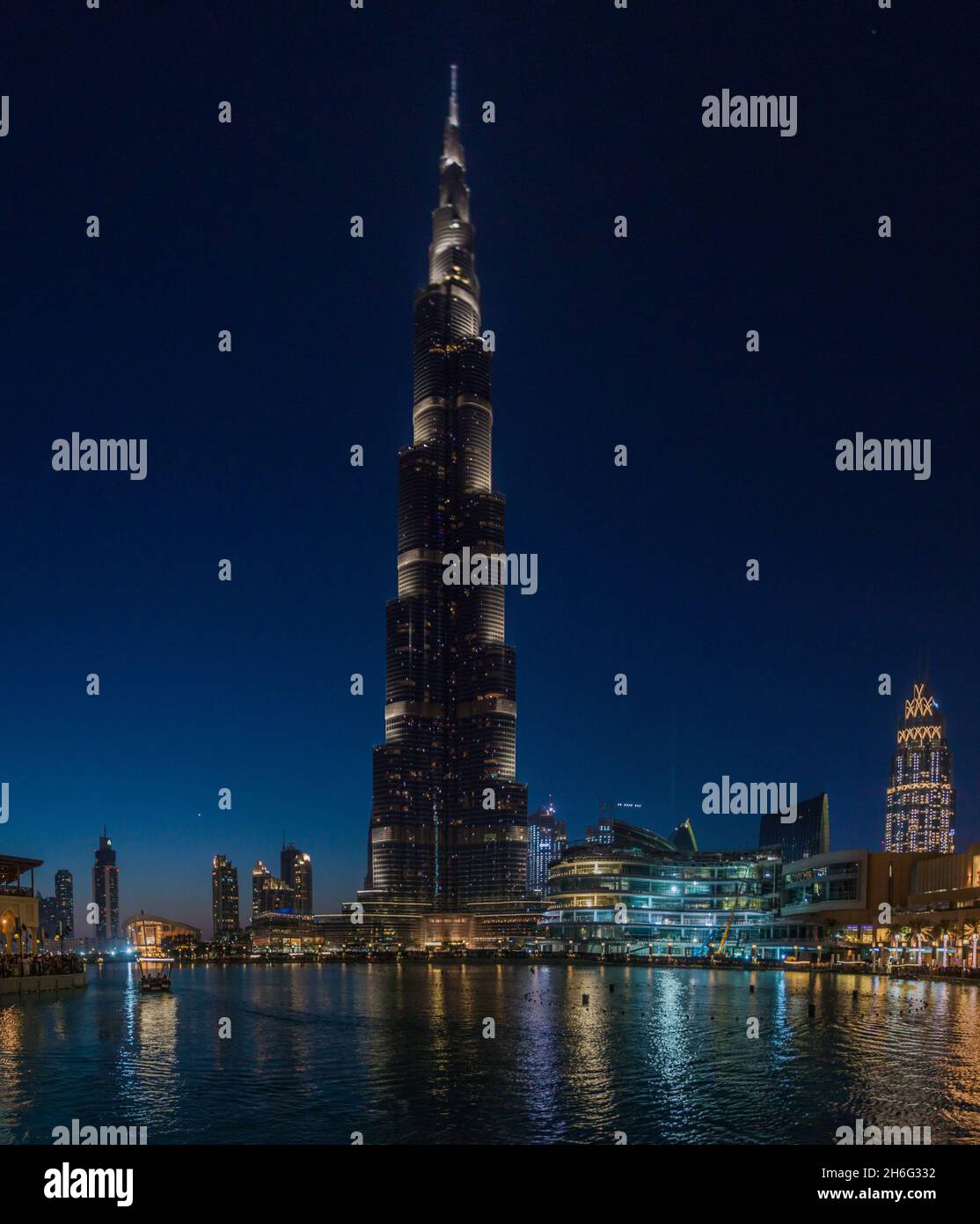 Burj Al-Khalifa, the tallest building in the world, Dubai, UAE Stock ...
