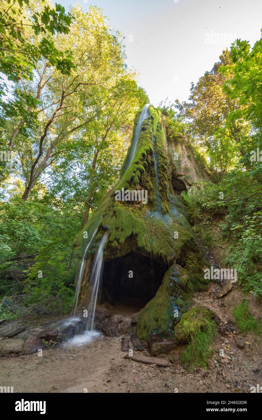 Deep forest Waterfall Stock Photo - Alamy