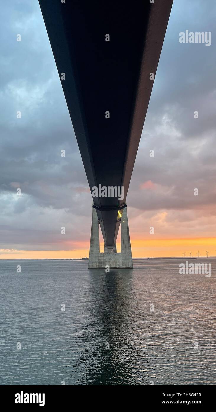 Storebælt Bridge Big belt bridge, Denmark Stock Photo - Alamy