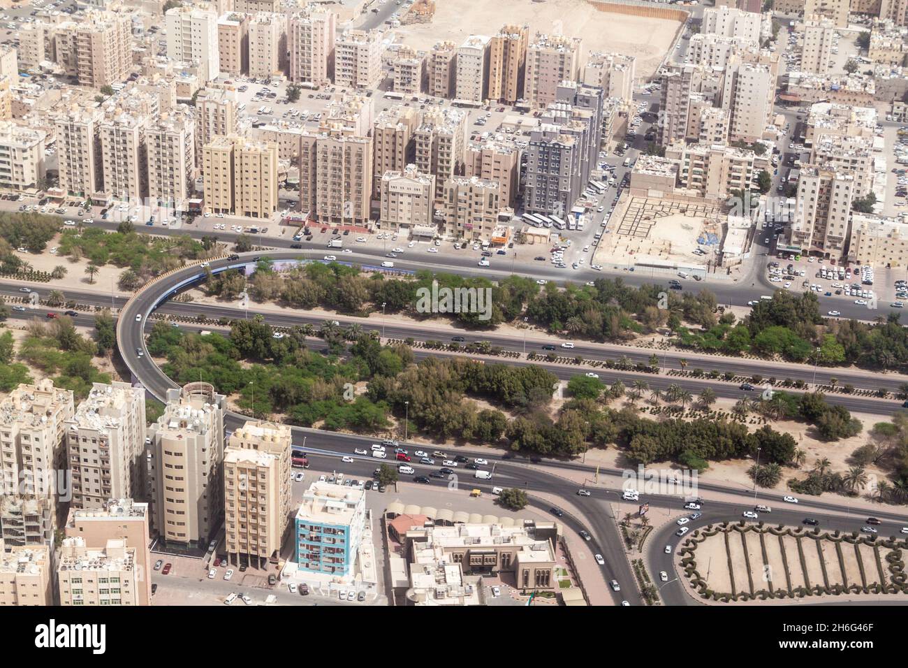 Aerial view of a highway in Kuwait city Stock Photo - Alamy