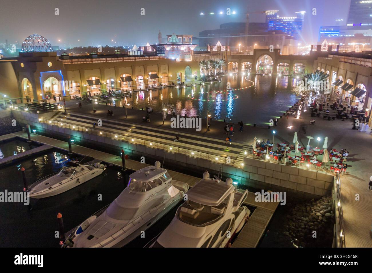 FAHAHEEL, KUWAIT - MARCH 16, 2017: Night view of Al Kout Mall in ...