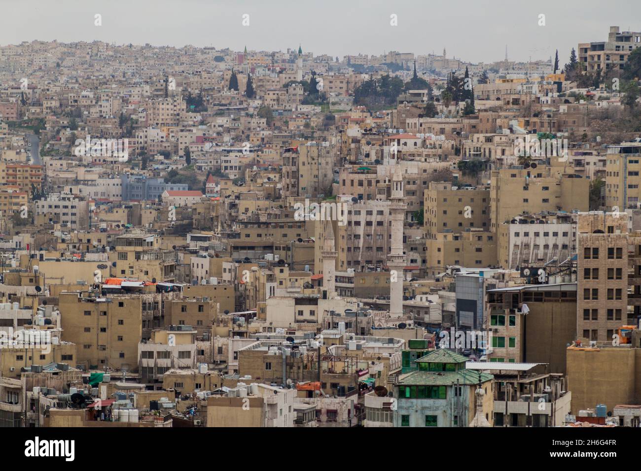 Skyline of Amman downtown, Jordan Stock Photo - Alamy
