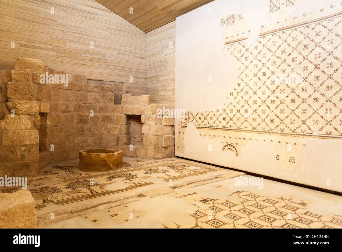 MOUNT NEBO, JORDAN - MARCH 21, 2017: Interior of the Moses Memorial ...