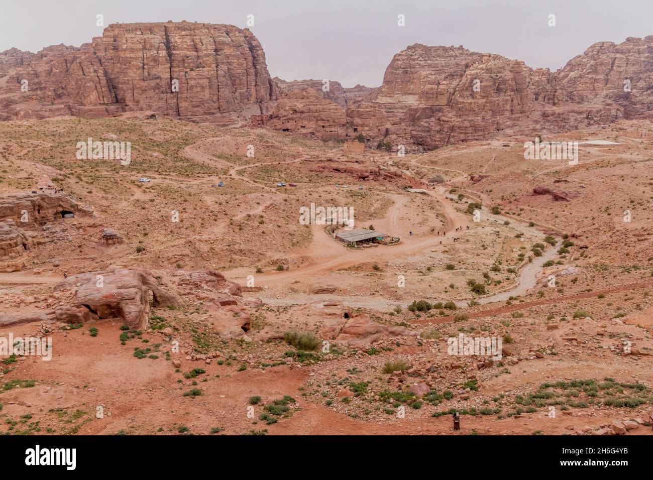 Aerial view of the ancient city Petra, Jordan Stock Photo - Alamy