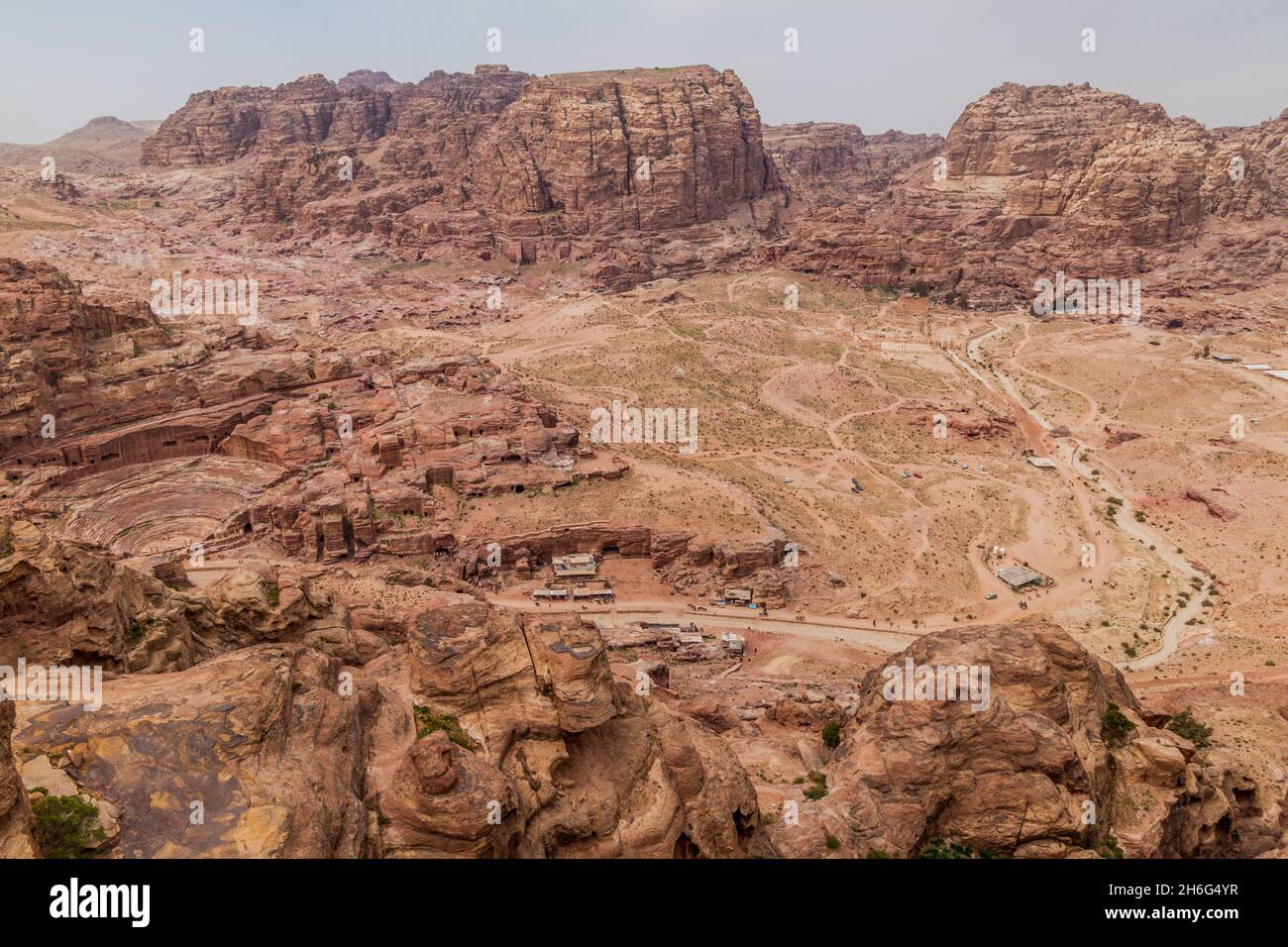 Aerial view of the ancient city Petra, Jordan Stock Photo - Alamy