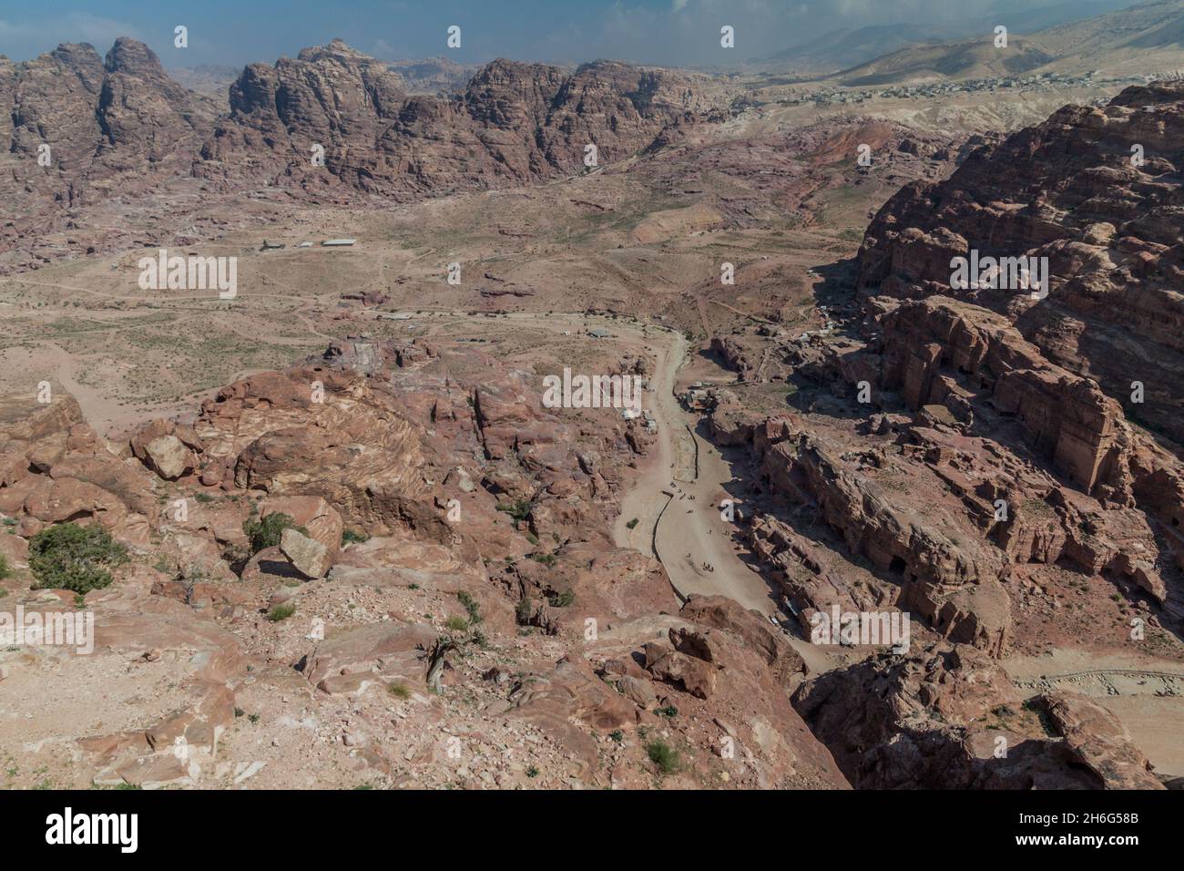 Aerial view of the ancient city Petra, Jordan Stock Photo - Alamy