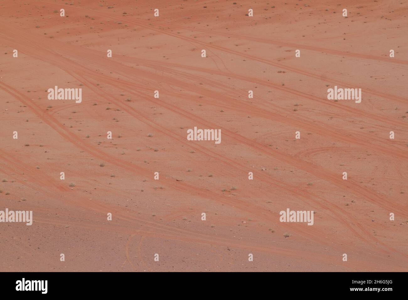 Aerial view of tire track in a desert Stock Photo - Alamy
