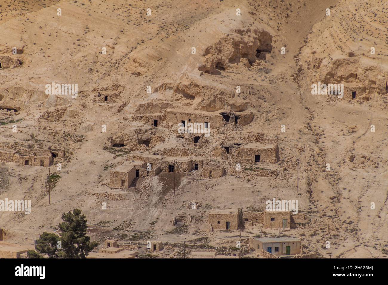 Stepped village near Shobak, Jordan Stock Photo - Alamy