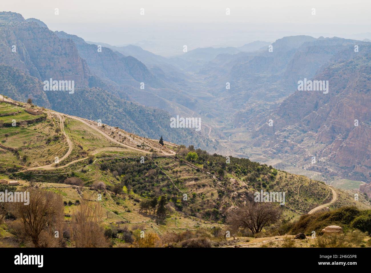 Wadi Dana canyon in Dana Biosphere Reserve, Jordan Stock Photo - Alamy