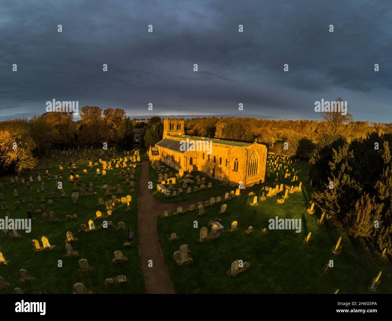 St Cuthbert's Church, Norham, Northumberland, England Stock Photo - Alamy