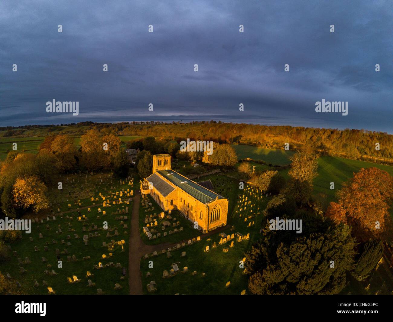 St Cuthbert's Church, Norham, Northumberland, England Stock Photo - Alamy