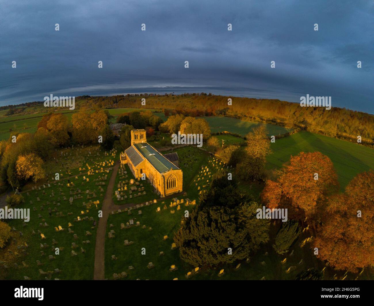 St Cuthbert's Church, Norham, Northumberland, England Stock Photo - Alamy