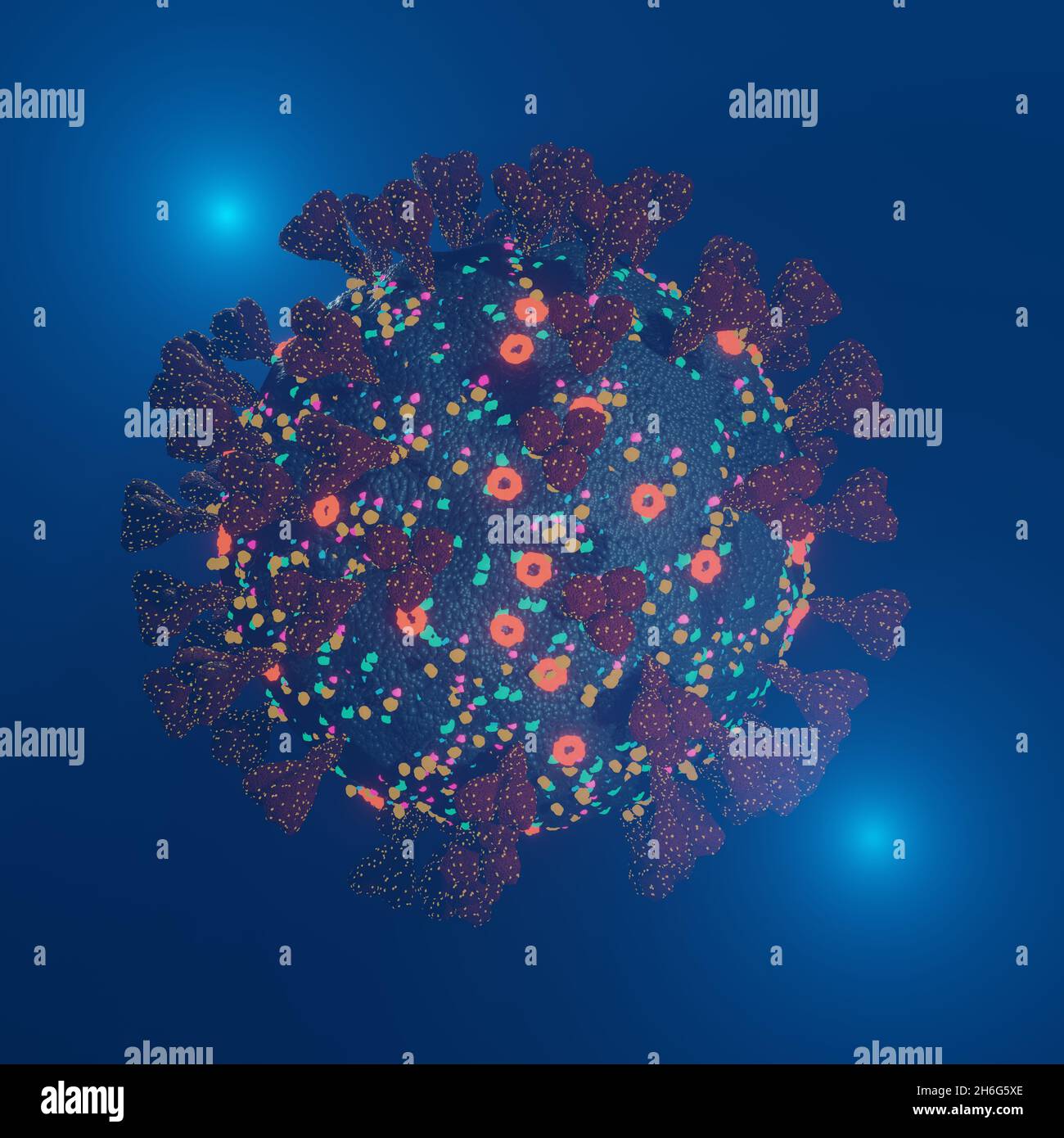 3D model of SARS-CoV-2 virus, 3D rendering Stock Photo - Alamy