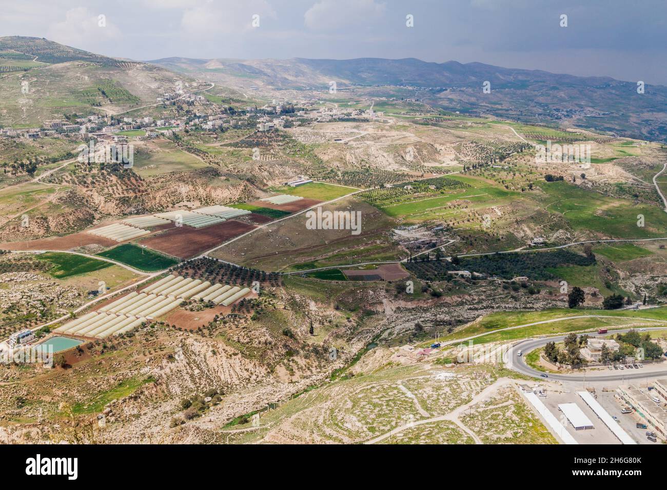 Landscape near Karak town, Jordan Stock Photo - Alamy