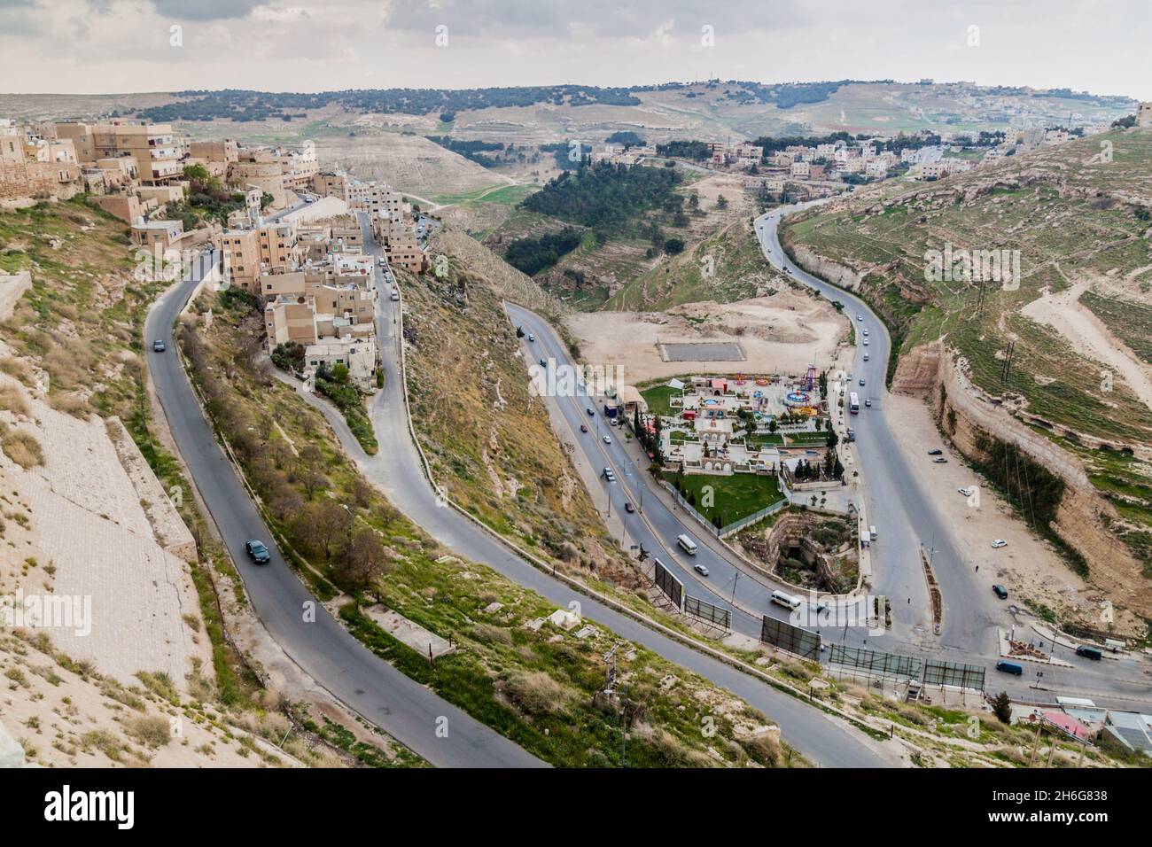 Road of Karak town, Jordan Stock Photo - Alamy