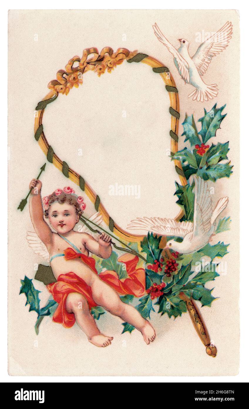 Vintage victorian Christmas postcard Stock Photo - Alamy