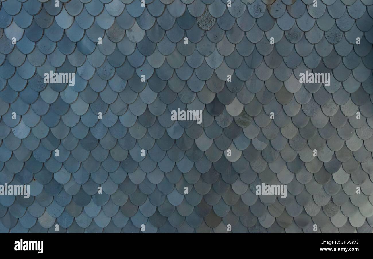 pattern of a slate roof Stock Photo - Alamy