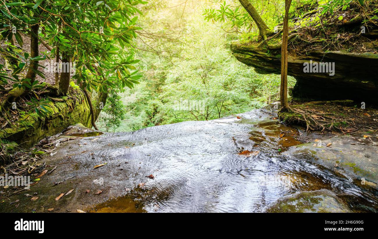 View from top cliff waterfall hi-res stock photography and images - Alamy